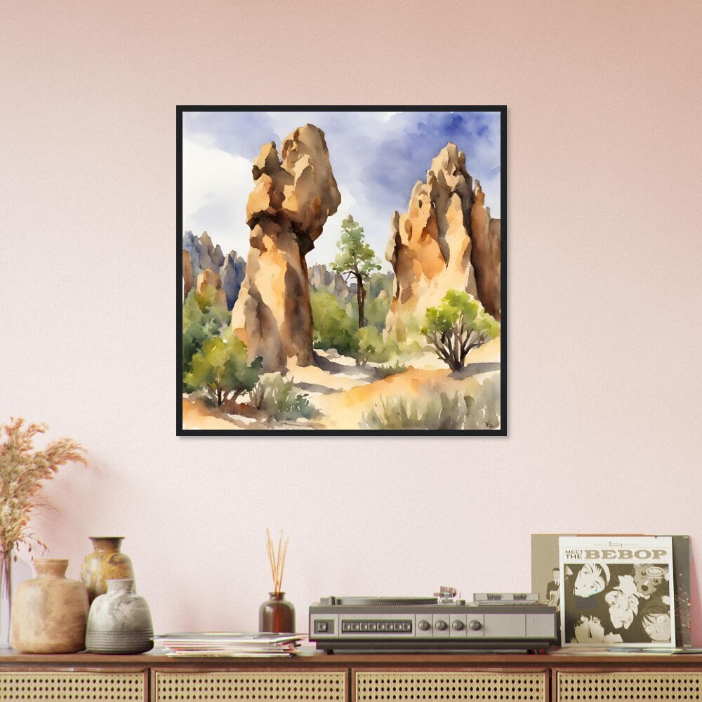 Pinnacles National Park Art, Pinnacles Painting, Pinnacles Watercolor ...