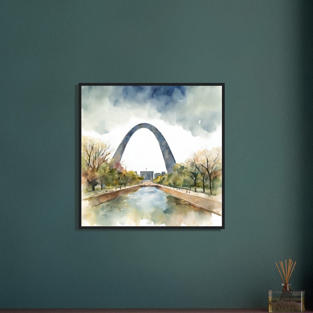 Gateway Arch National Park Art Gateway Arch Painting Gateway - Etsy