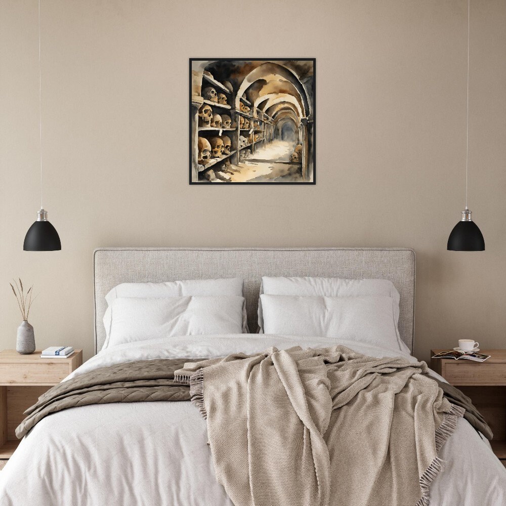 The Catacombs Art, the Catacombs Painting, the Catacombs Watercolor Art ...