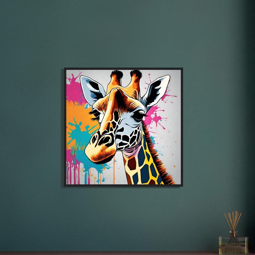 Giraffe Pop Art, Giraffe Painting, Safari Pop Art, Pop Art Painting ...