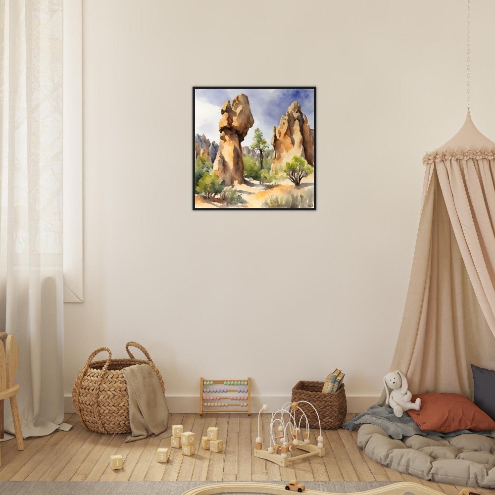 Pinnacles National Park Art, Pinnacles Painting, Pinnacles Watercolor ...