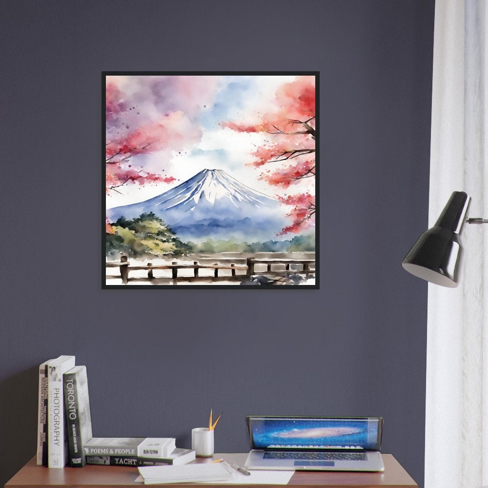 Mount Fuji Art Mount Fuji Painting Mount Fuji Watercolor - Etsy