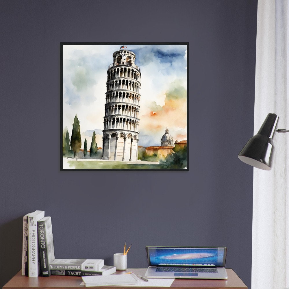 Tower of Pisa Art Tower of Pisa Painting Tower of Pisa - Etsy