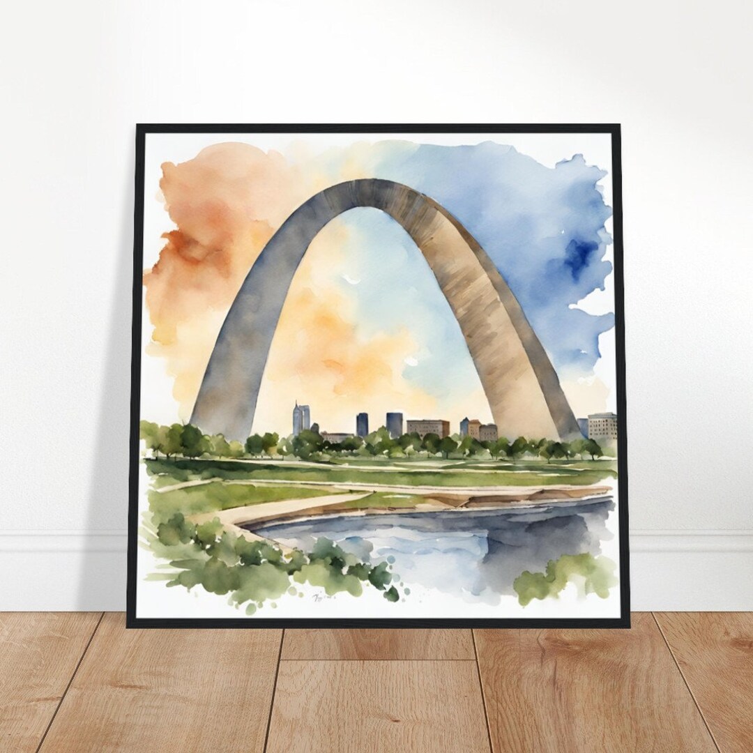 Gateway Arch National Park Art, Gateway Arch Painting, Gateway Arch ...