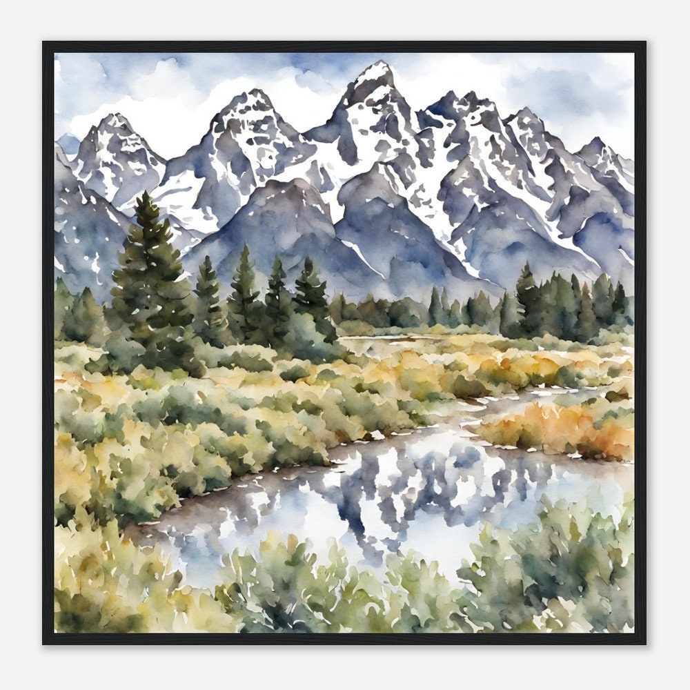 Grand Teton National Park Art, Grand Teton Painting, Grand Teton ...