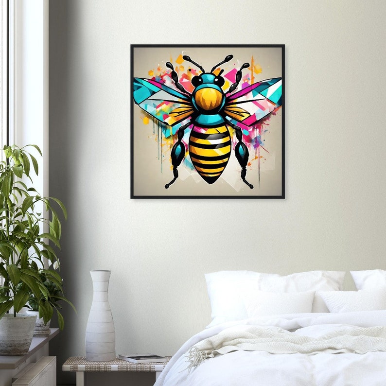 Bee Pop Art Bee Painting Honey Bee Pop Art Pop Art - Etsy