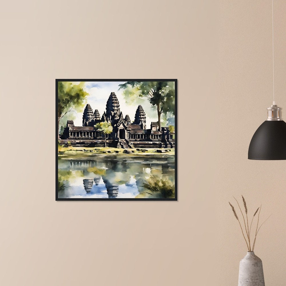 Angkor Wat Art, Angkor Wat Painting, Angkor Wat Watercolor Art ...