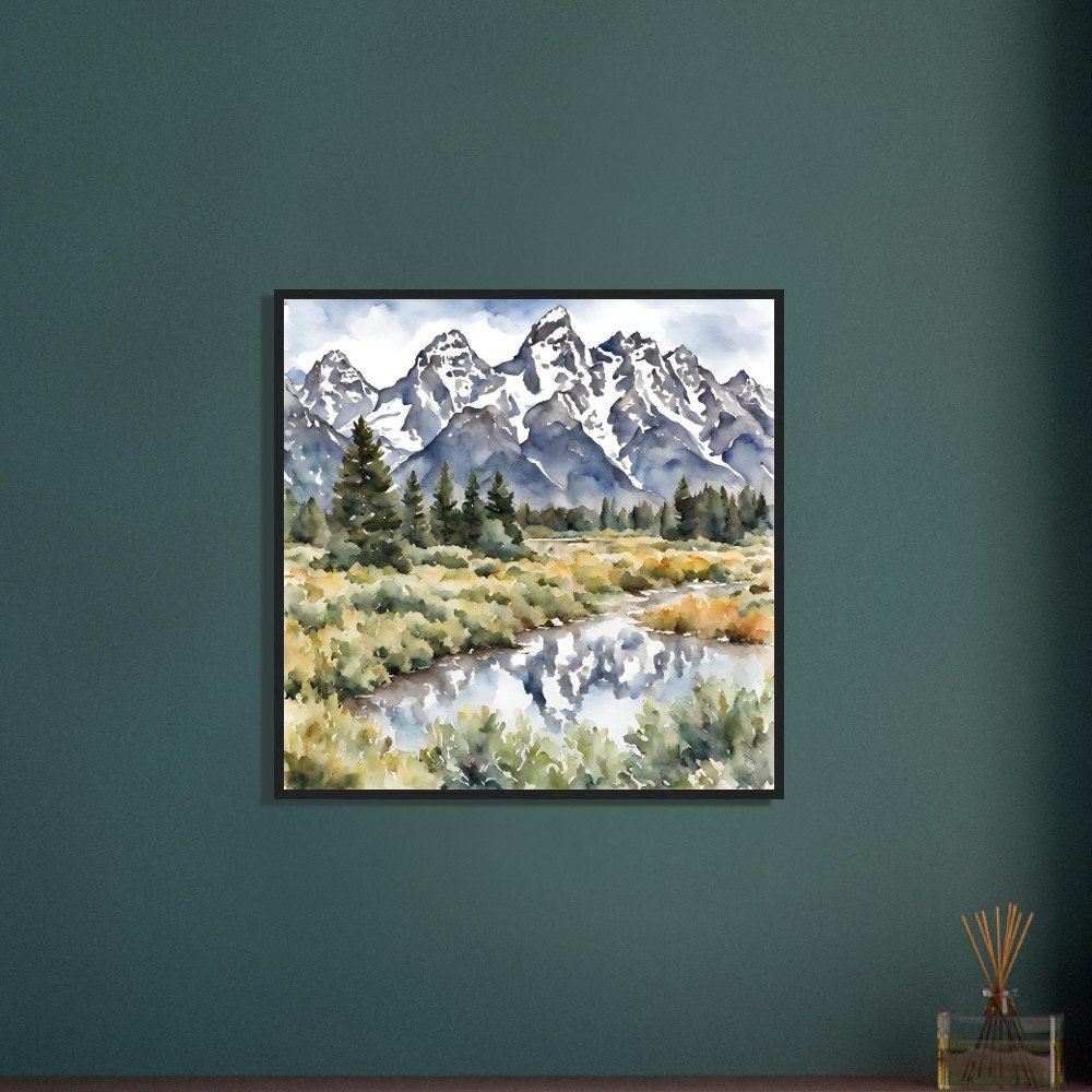 Grand Teton National Park Art, Grand Teton Painting, Grand Teton ...