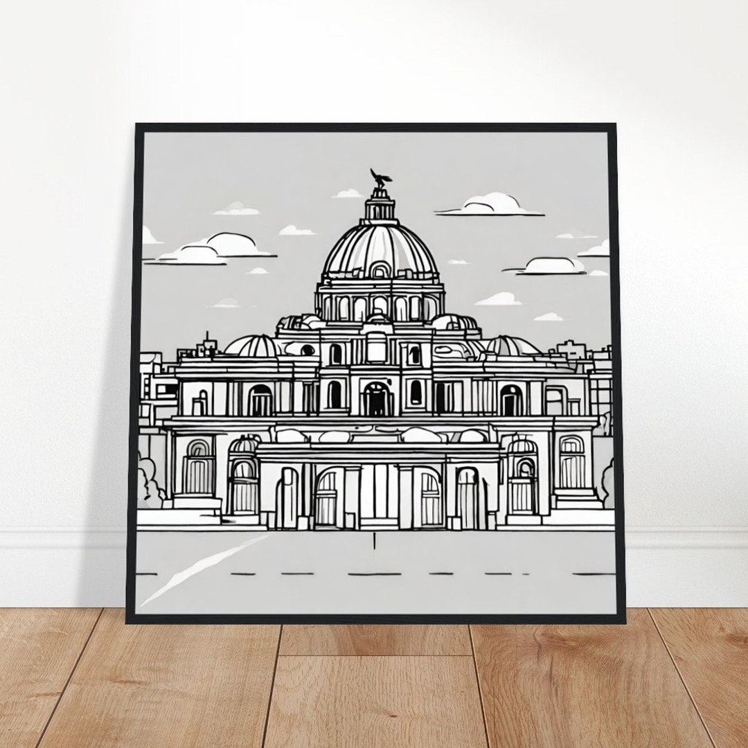 Mexico City Art, Mexico City Painting, Mexico City Line Art, Line Art ...