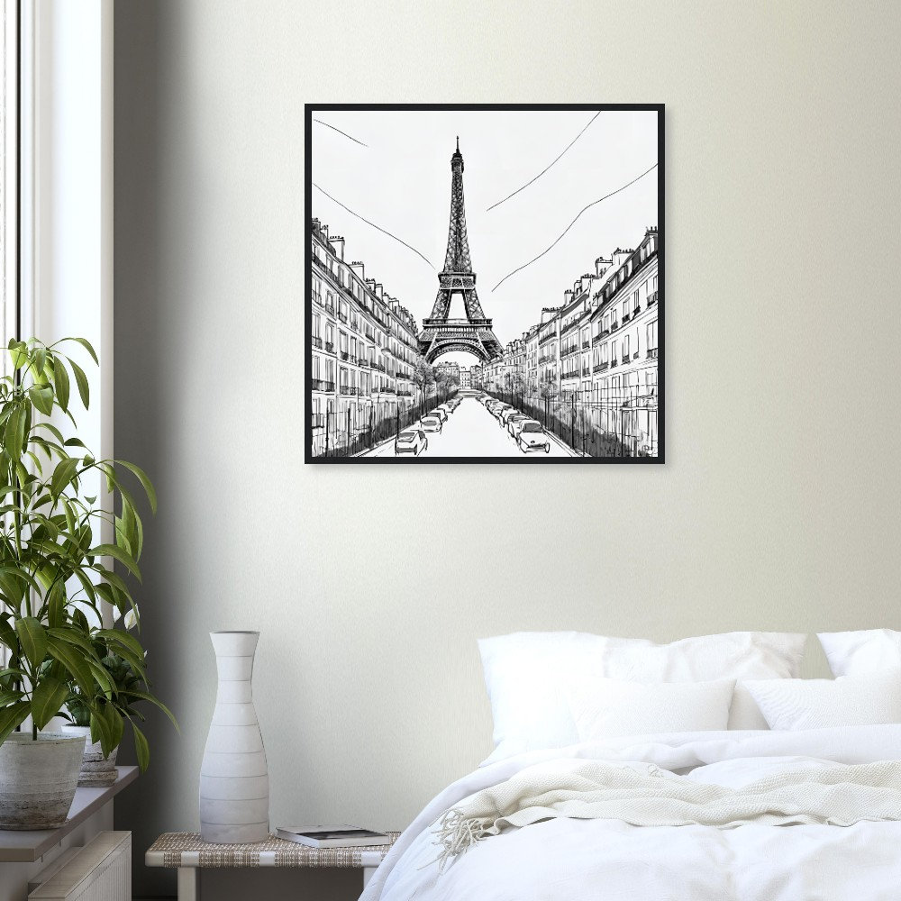 Paris Art Paris Painting Paris Line Art Line Art Painting - Etsy