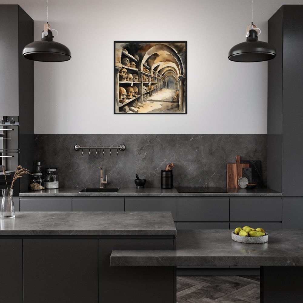 The Catacombs Art, the Catacombs Painting, the Catacombs Watercolor Art ...