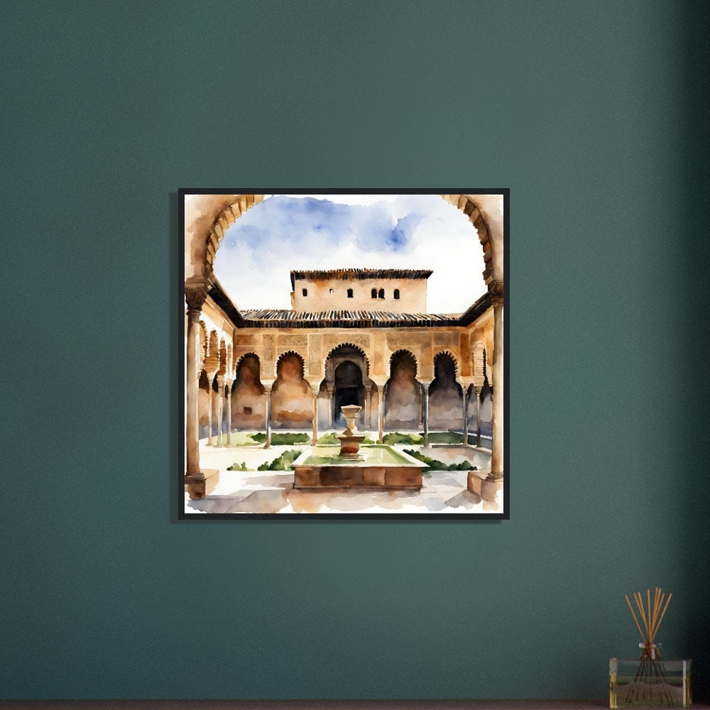Alhambra Art, Alhambra Painting, Alhambra Watercolor Art, Watercolor ...