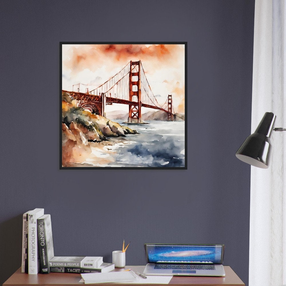 Golden Gate Bridge Art, Golden Gate Bridge Painting, Golden Gate Bridge ...