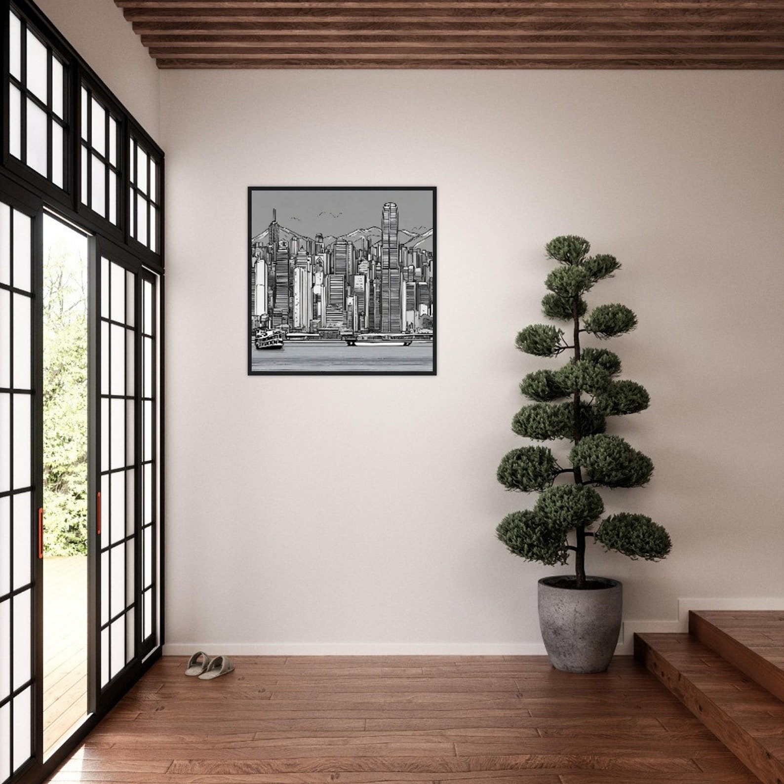 Hong Kong Art, Hong Kong Painting, Hong Kong Line Art, Line Art ...
