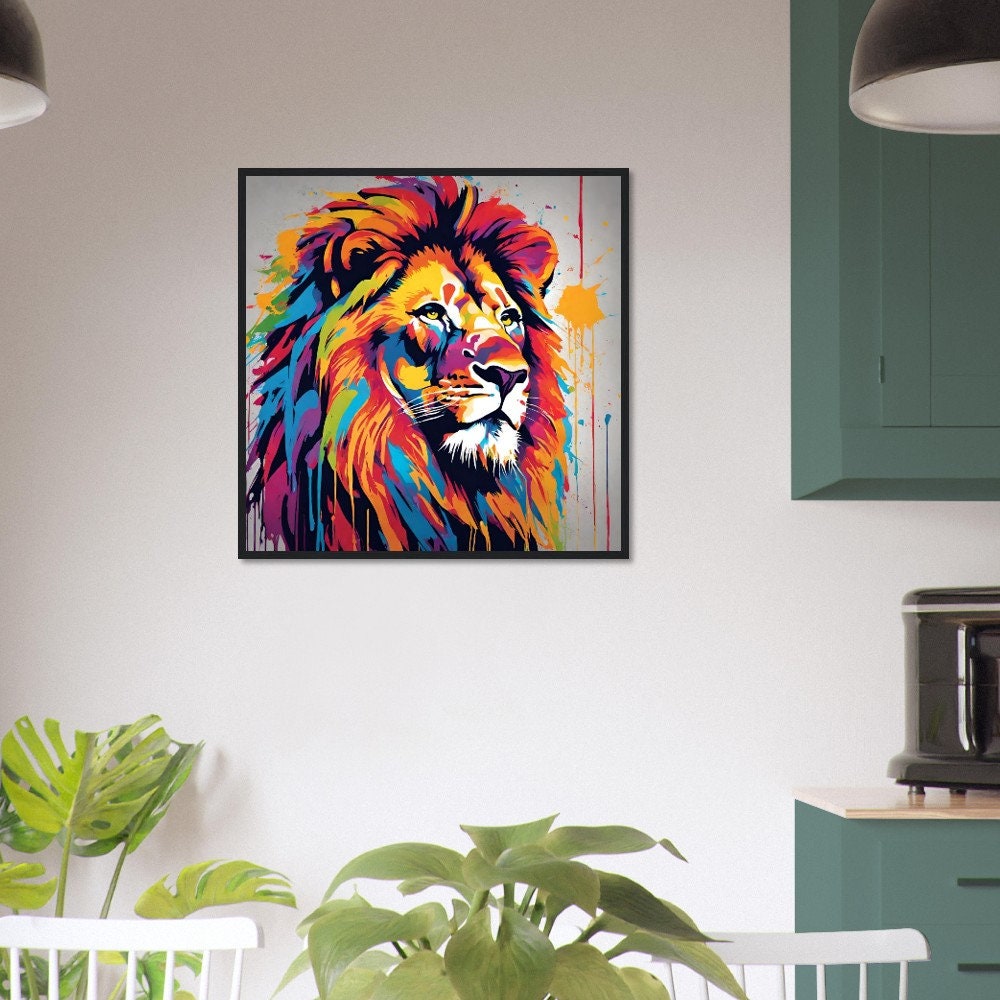 Lion Pop Art, Lion Painting, Nature Pop Art, Pop Art Painting, Pop Art ...
