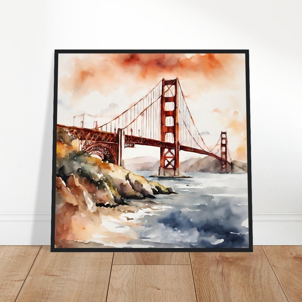 Golden Gate Bridge Art, Golden Gate Bridge Painting, Golden Gate Bridge ...