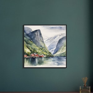 Fjords of Norway Art, Fjords of Norway Painting, Fjords of Norway ...