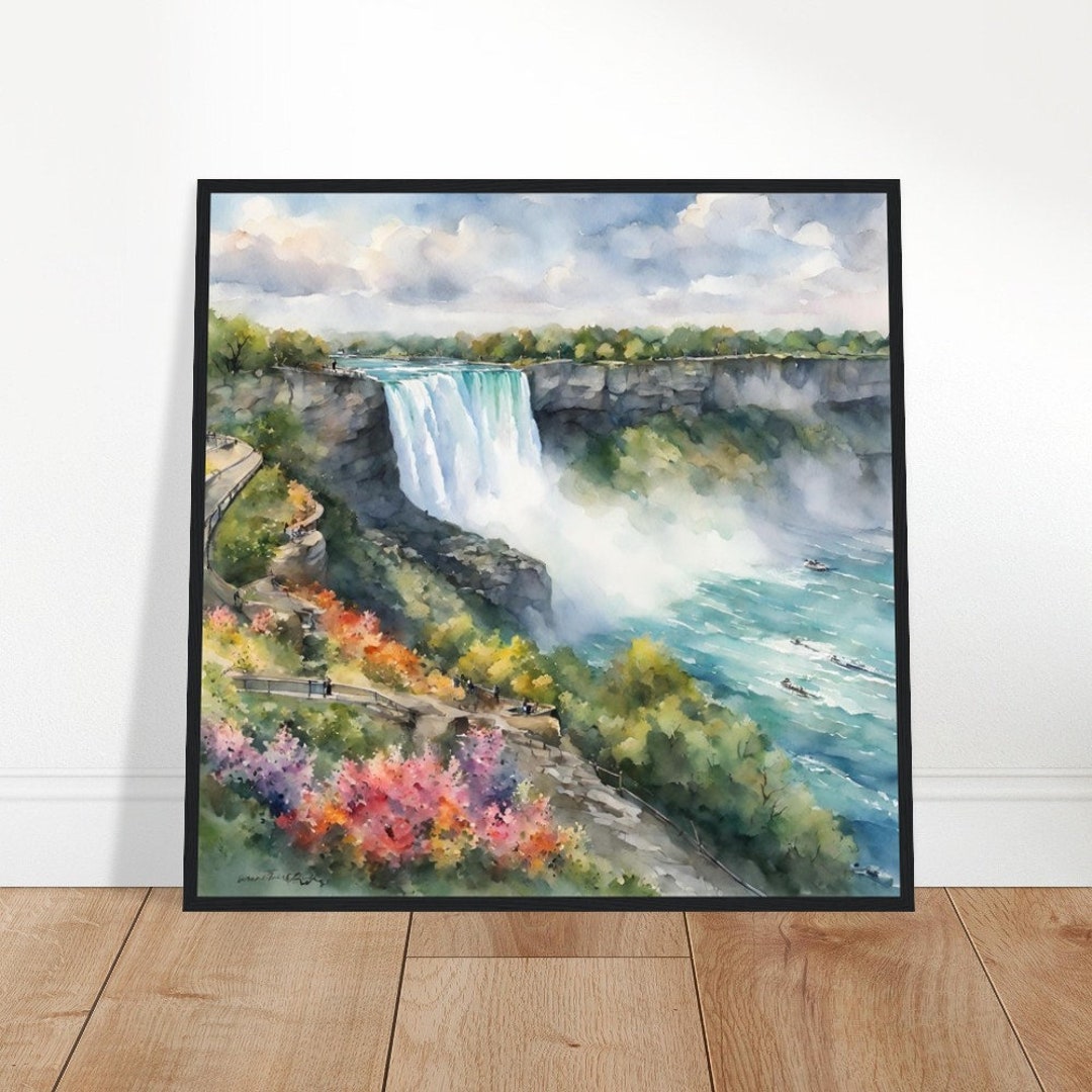 Niagara Falls Art, Niagara Falls Painting, Niagara Falls Watercolor Art ...