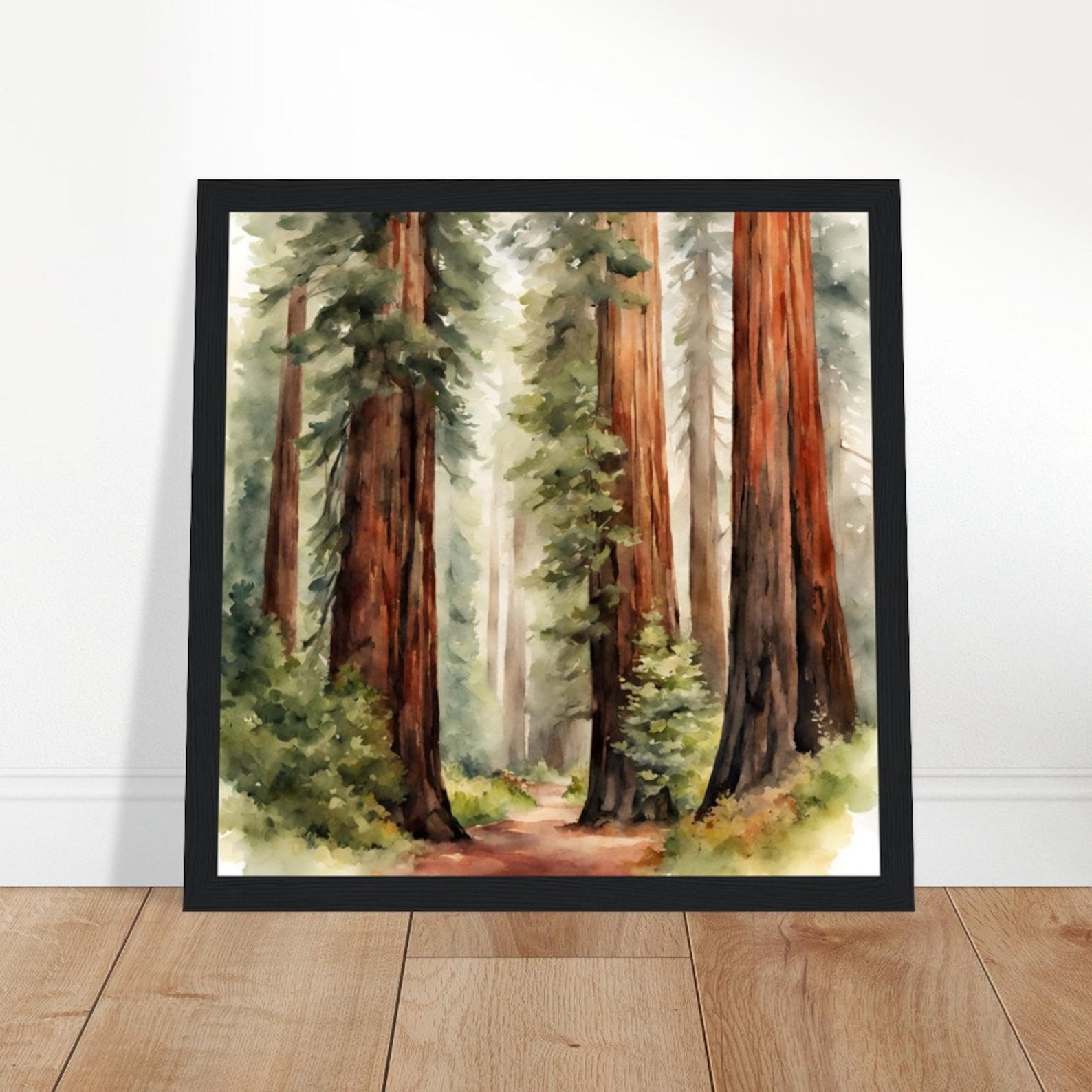 Redwood National Park Art, Redwood Painting, Redwood Watercolor Art ...
