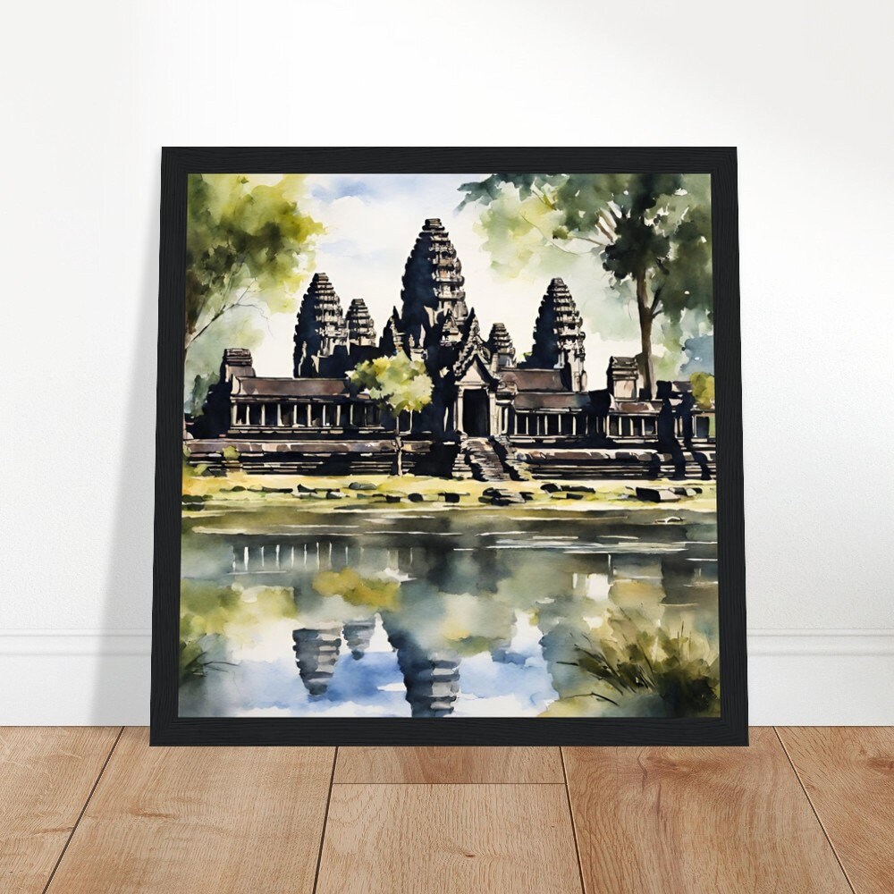 Angkor Wat Art, Angkor Wat Painting, Angkor Wat Watercolor Art ...