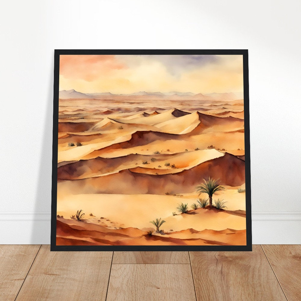 Sahara Desert Art, Sahara Desert Painting, Sahara Desert Watercolor Art ...