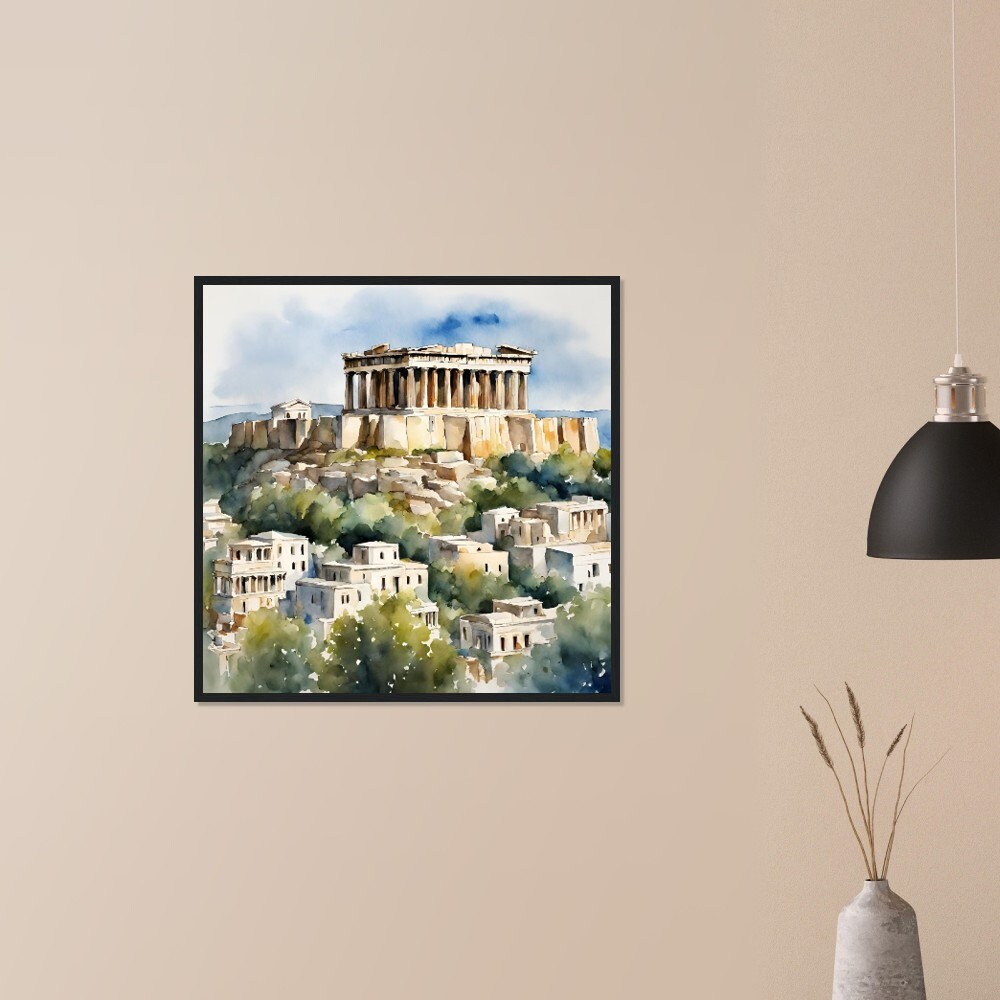 Acropolis Art, Acropolis Painting, Acropolis Watercolor Art, Watercolor ...