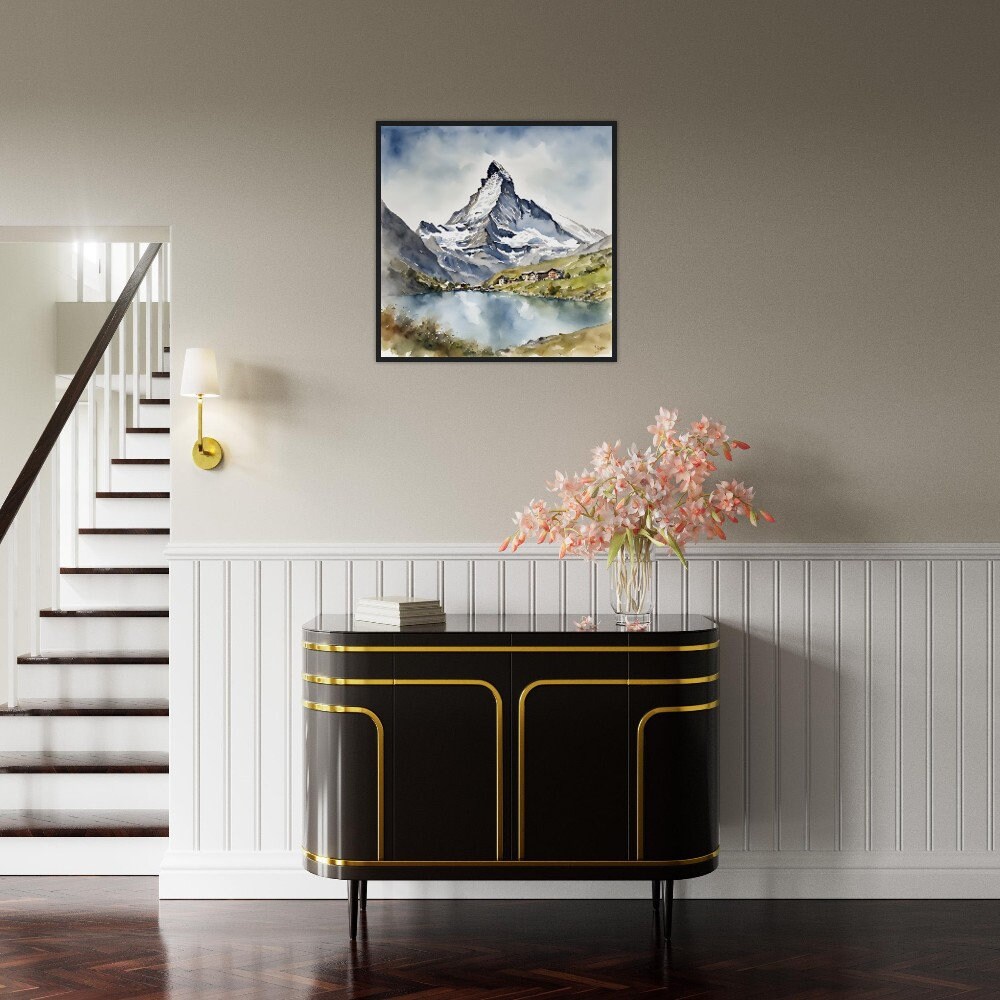 The Matterhorn Art, the Matterhorn Painting, the Matterhorn Watercolor ...