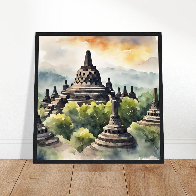 Borobudur Temple Art, Borobudur Temple Painting, Borobudur Temple ...