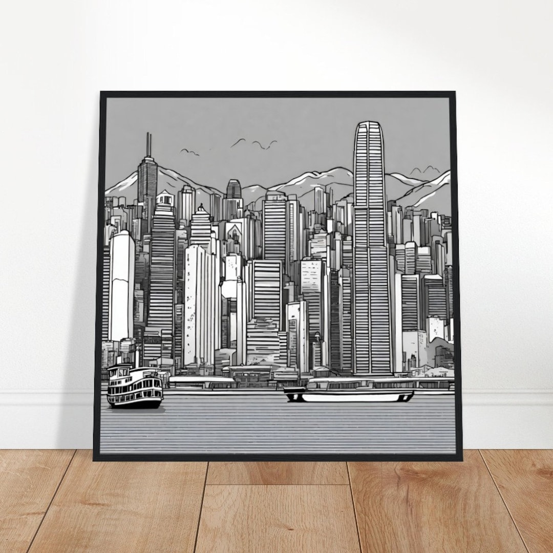 Hong Kong Art, Hong Kong Painting, Hong Kong Line Art, Line Art ...