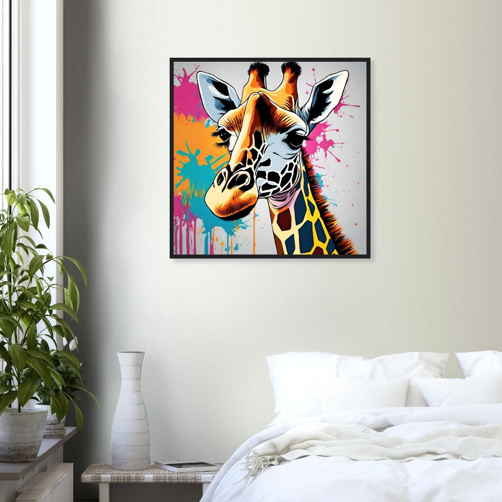 Giraffe Pop Art, Giraffe Painting, Safari Pop Art, Pop Art Painting ...