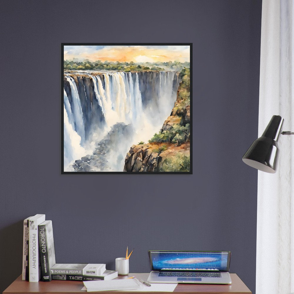 Victoria Falls Art, Victoria Falls Painting, Victoria Falls Watercolor ...