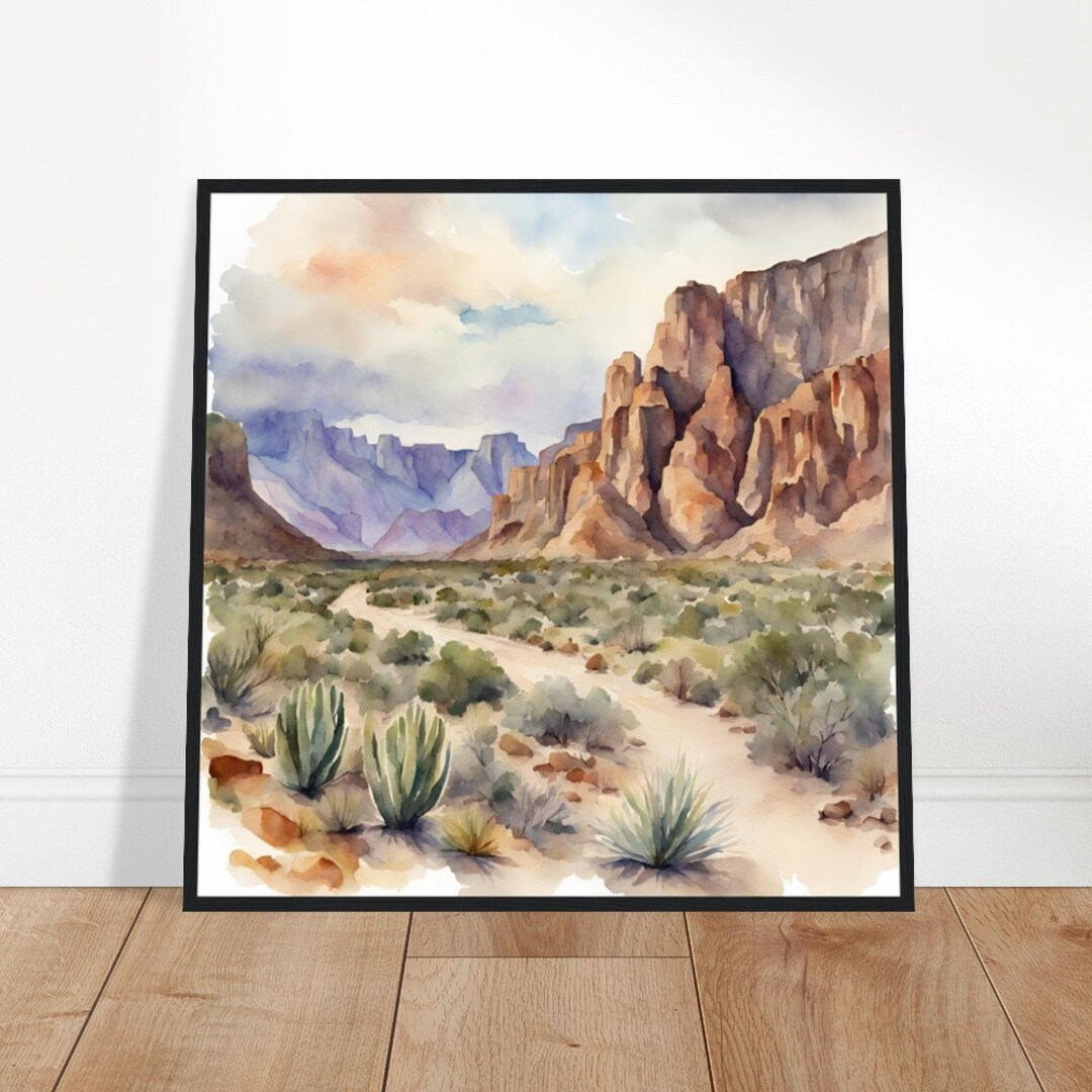 Big Bend National Park Art, Big Bend Painting, Big Bend Watercolor Art ...
