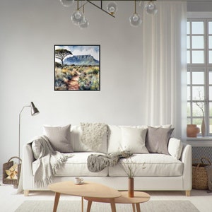 Table Mountain Art, Table Mountain Painting, Table Mountain Watercolor ...