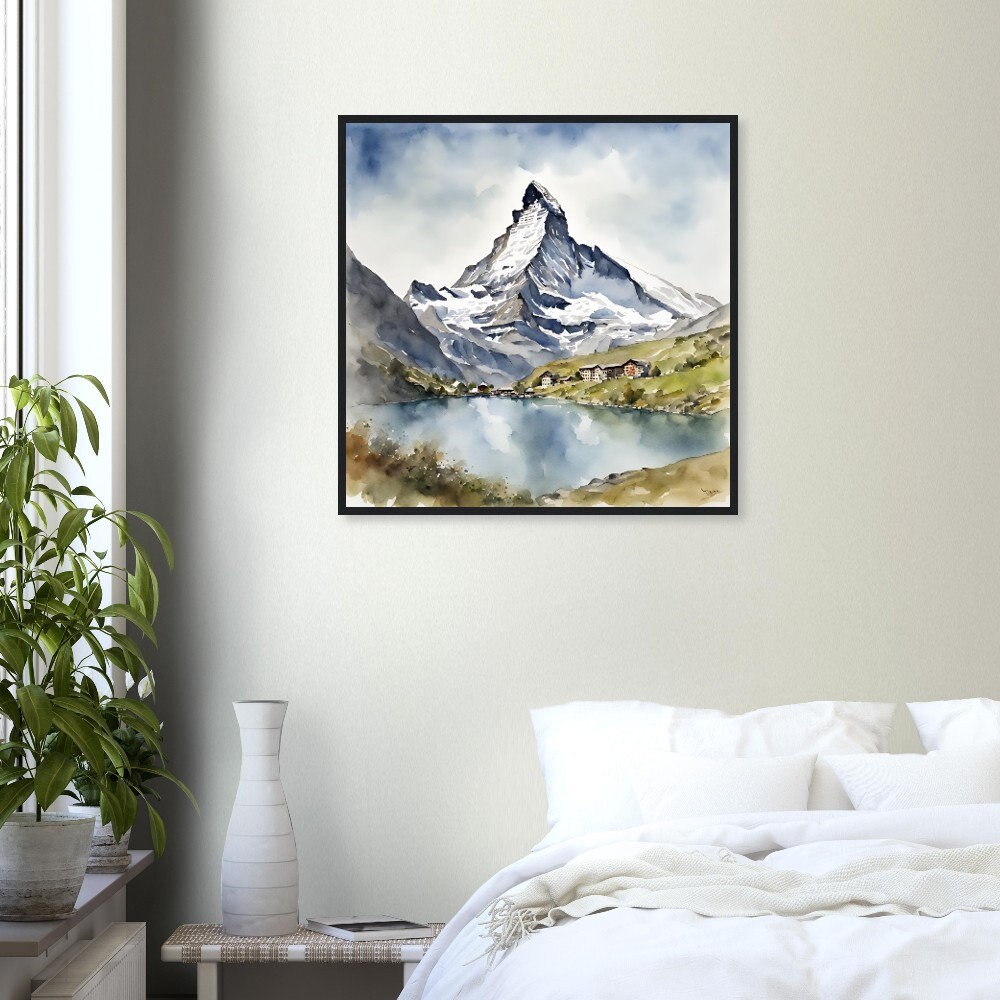 The Matterhorn Art, the Matterhorn Painting, the Matterhorn Watercolor ...