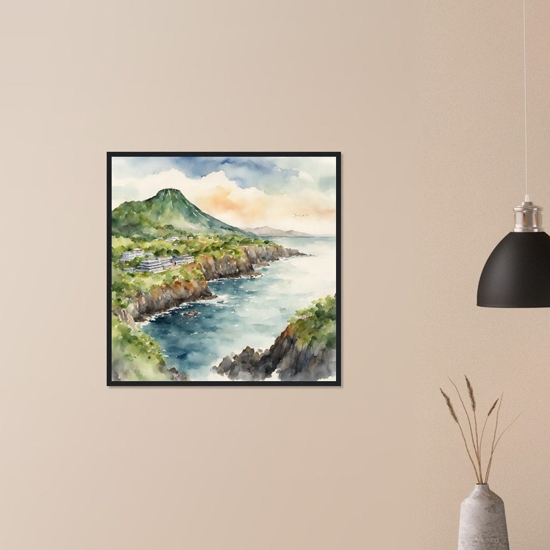 Jeju Island Art, Jeju Island Painting, Jeju Island Watercolor Art ...