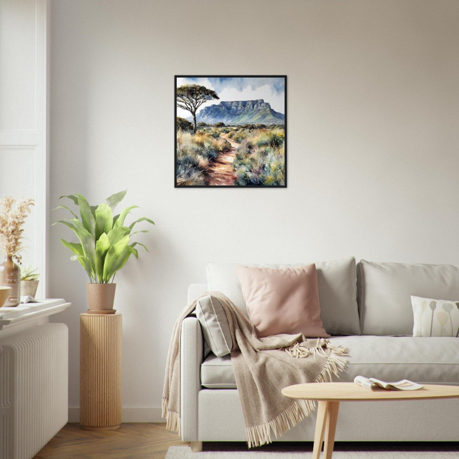 Table Mountain Art, Table Mountain Painting, Table Mountain Watercolor ...