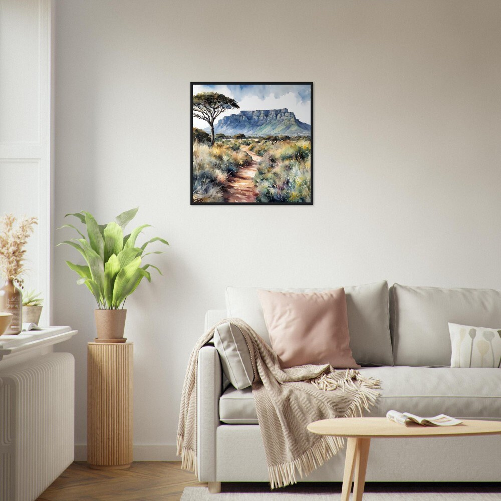 Table Mountain Art, Table Mountain Painting, Table Mountain Watercolor ...