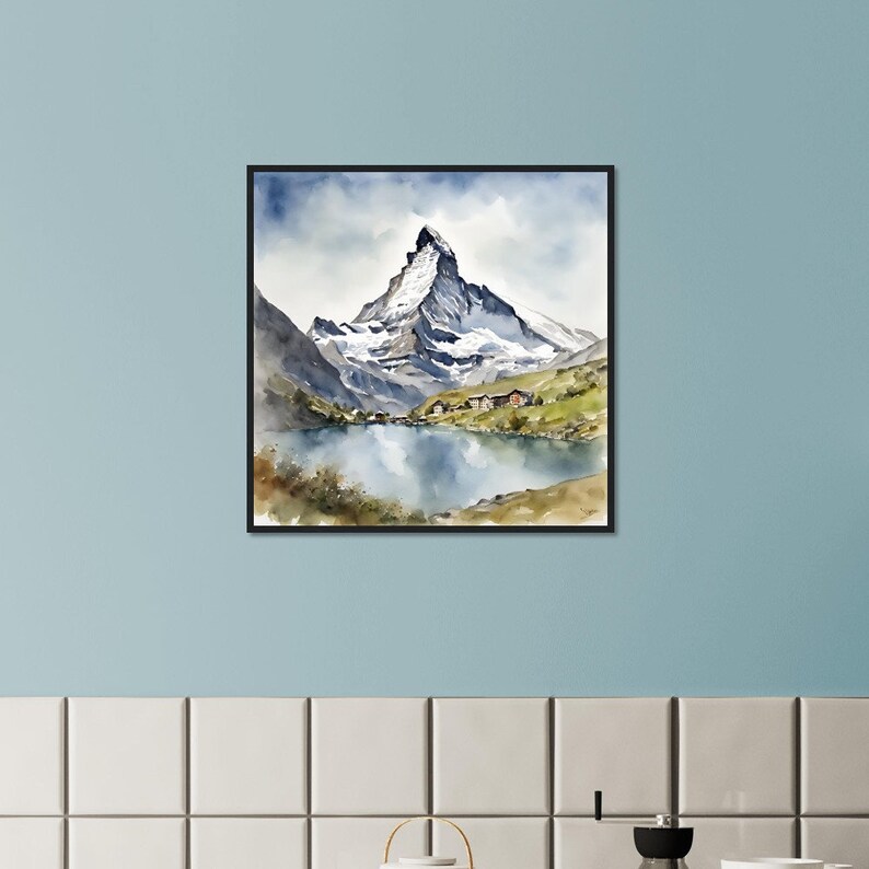 The Matterhorn Art, the Matterhorn Painting, the Matterhorn Watercolor ...