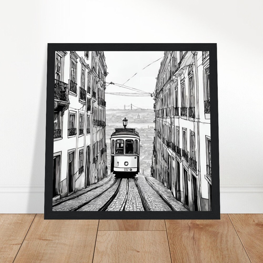 Lisbon Art, Lisbon Painting, Lisbon Line Art, Line Art Painting, Line ...