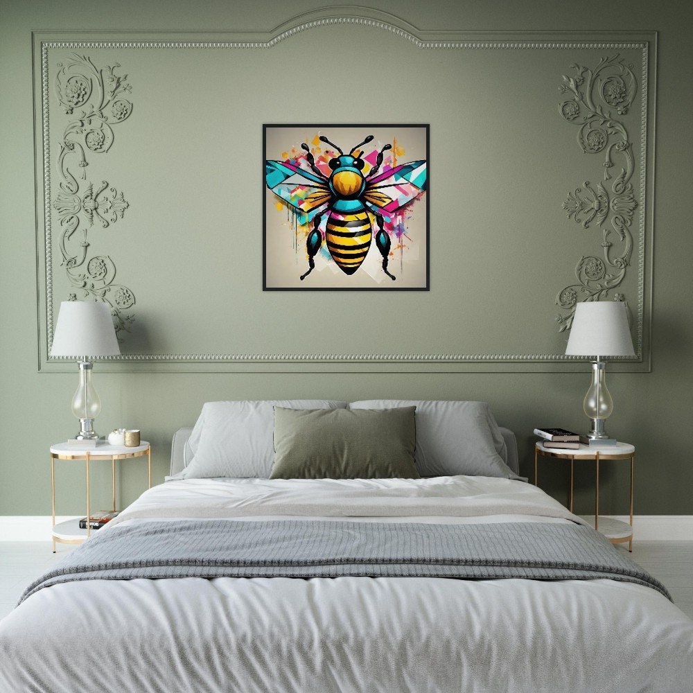 Bee Pop Art Bee Painting Honey Bee Pop Art Pop Art - Etsy