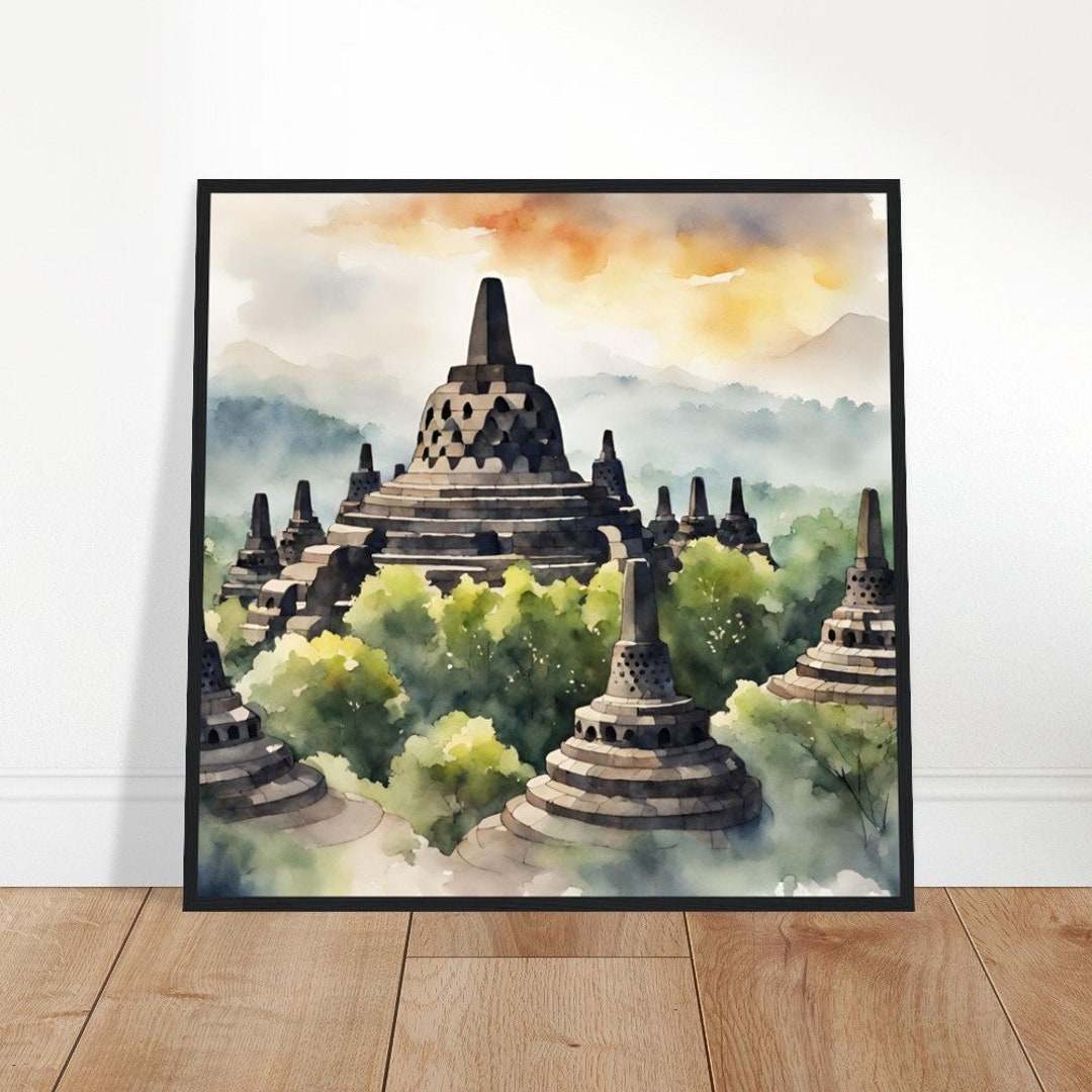 Borobudur Temple Art, Borobudur Temple Painting, Borobudur Temple ...