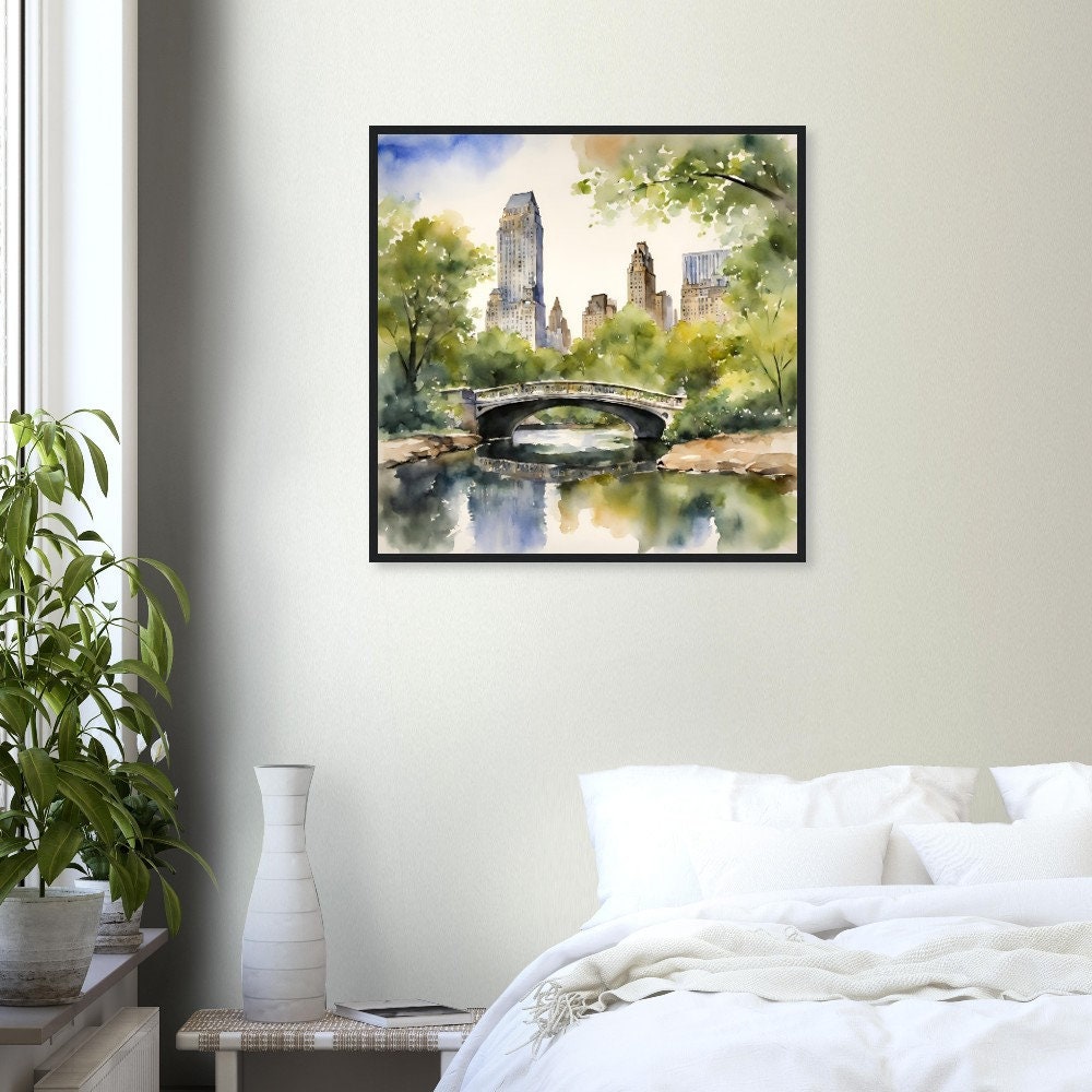 Central Park Art, Central Park Painting, Central Park Watercolor Art ...