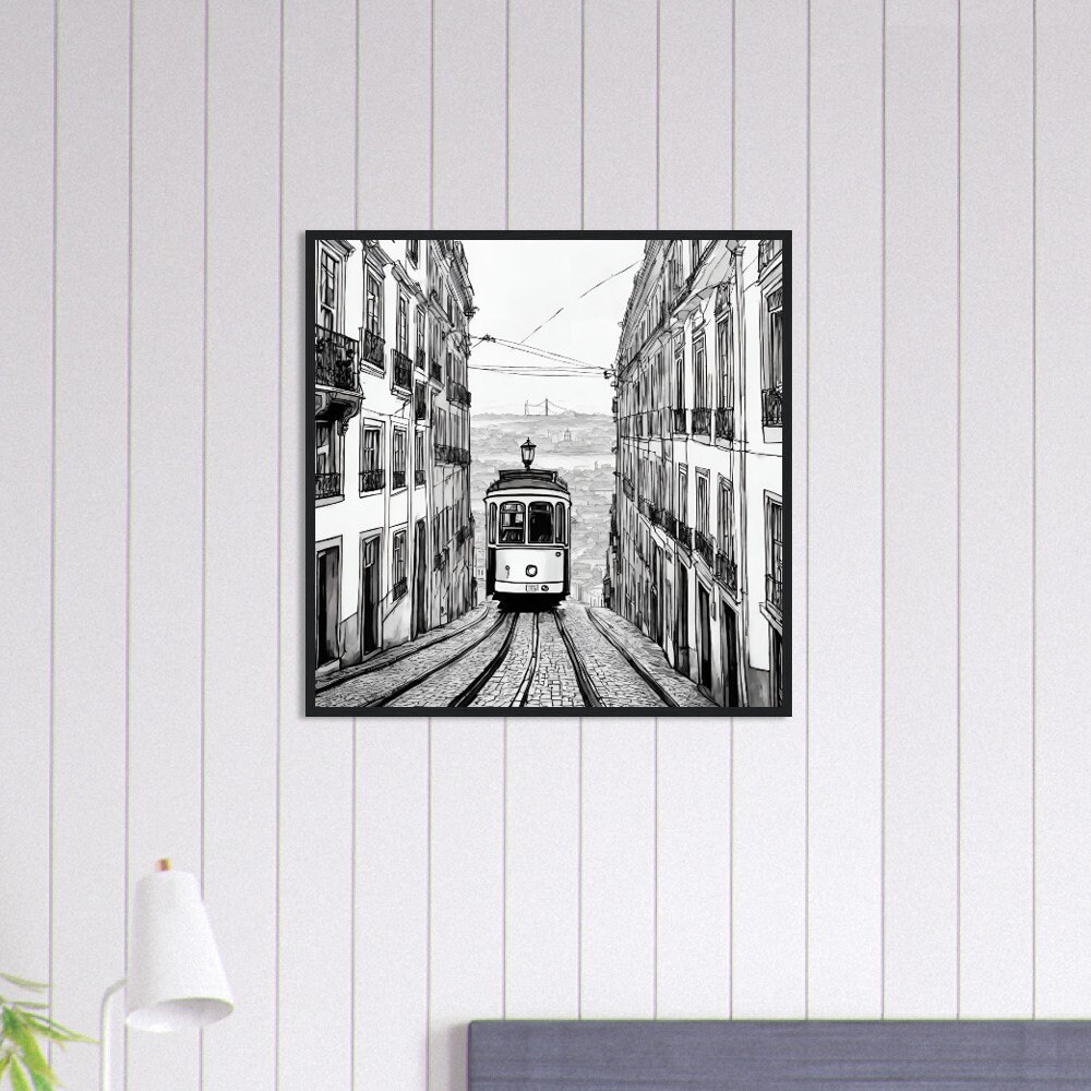 Lisbon Art, Lisbon Painting, Lisbon Line Art, Line Art Painting, Line ...
