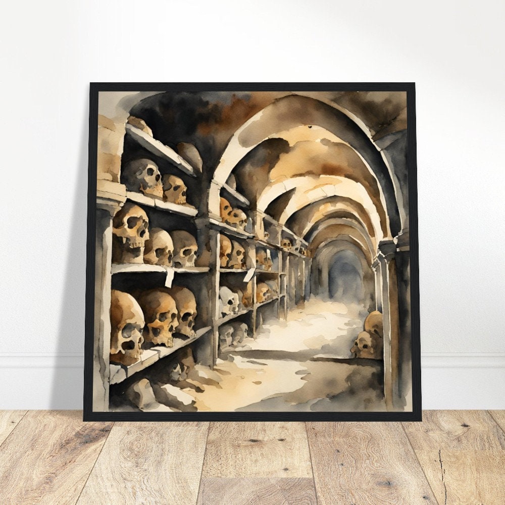 The Catacombs Art, the Catacombs Painting, the Catacombs Watercolor Art ...
