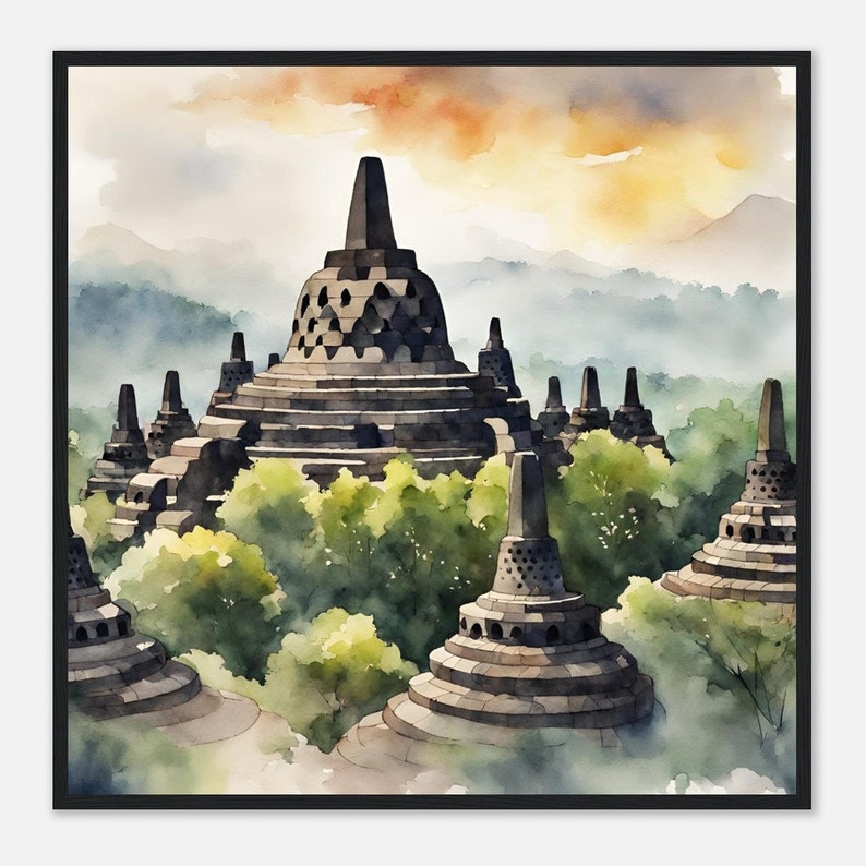 Borobudur Temple Art, Borobudur Temple Painting, Borobudur Temple ...
