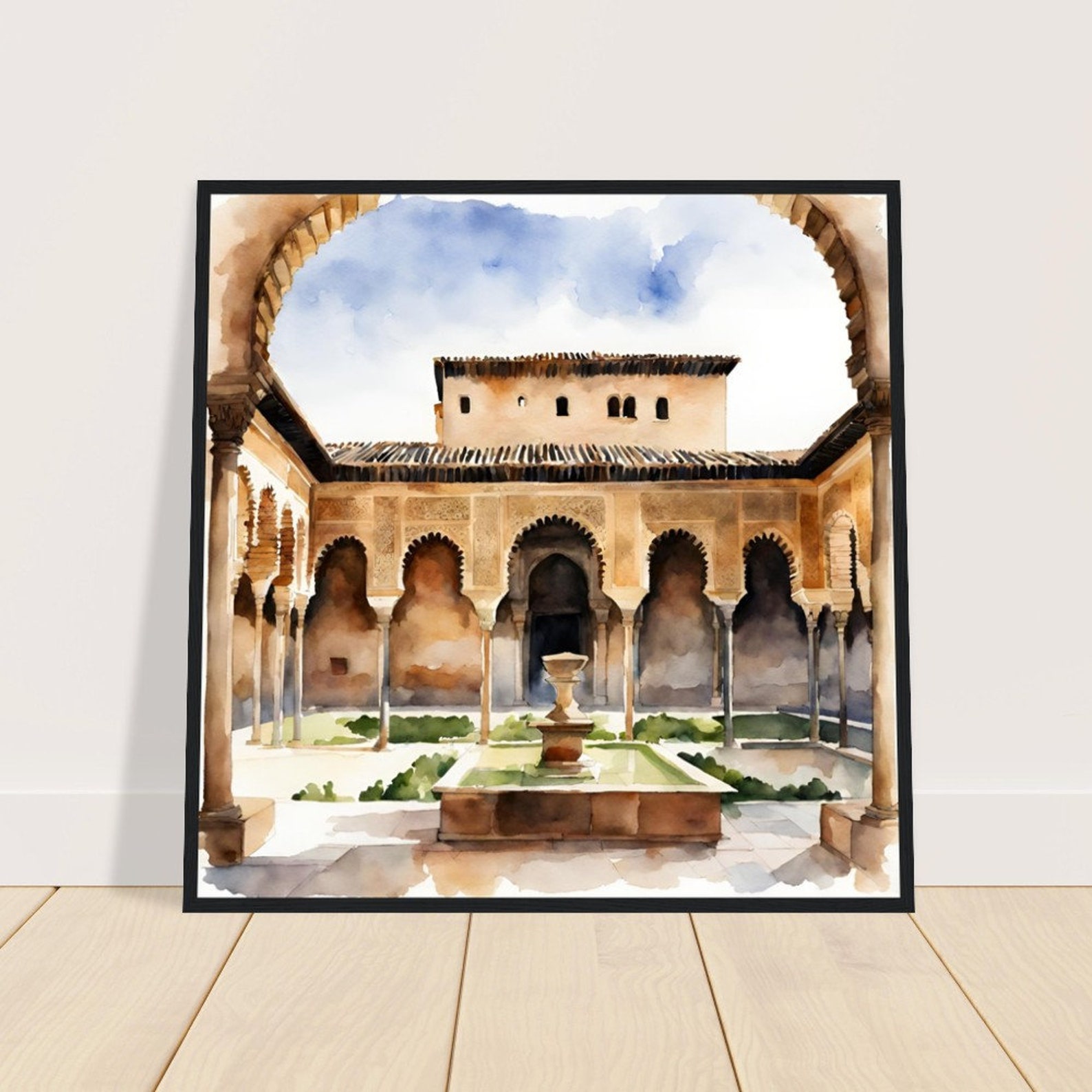 Alhambra Art, Alhambra Painting, Alhambra Watercolor Art, Watercolor ...