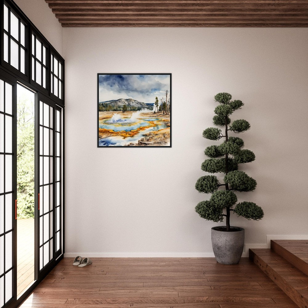 Yellowstone National Park Art, Yellowstone Painting, Yellowstone ...