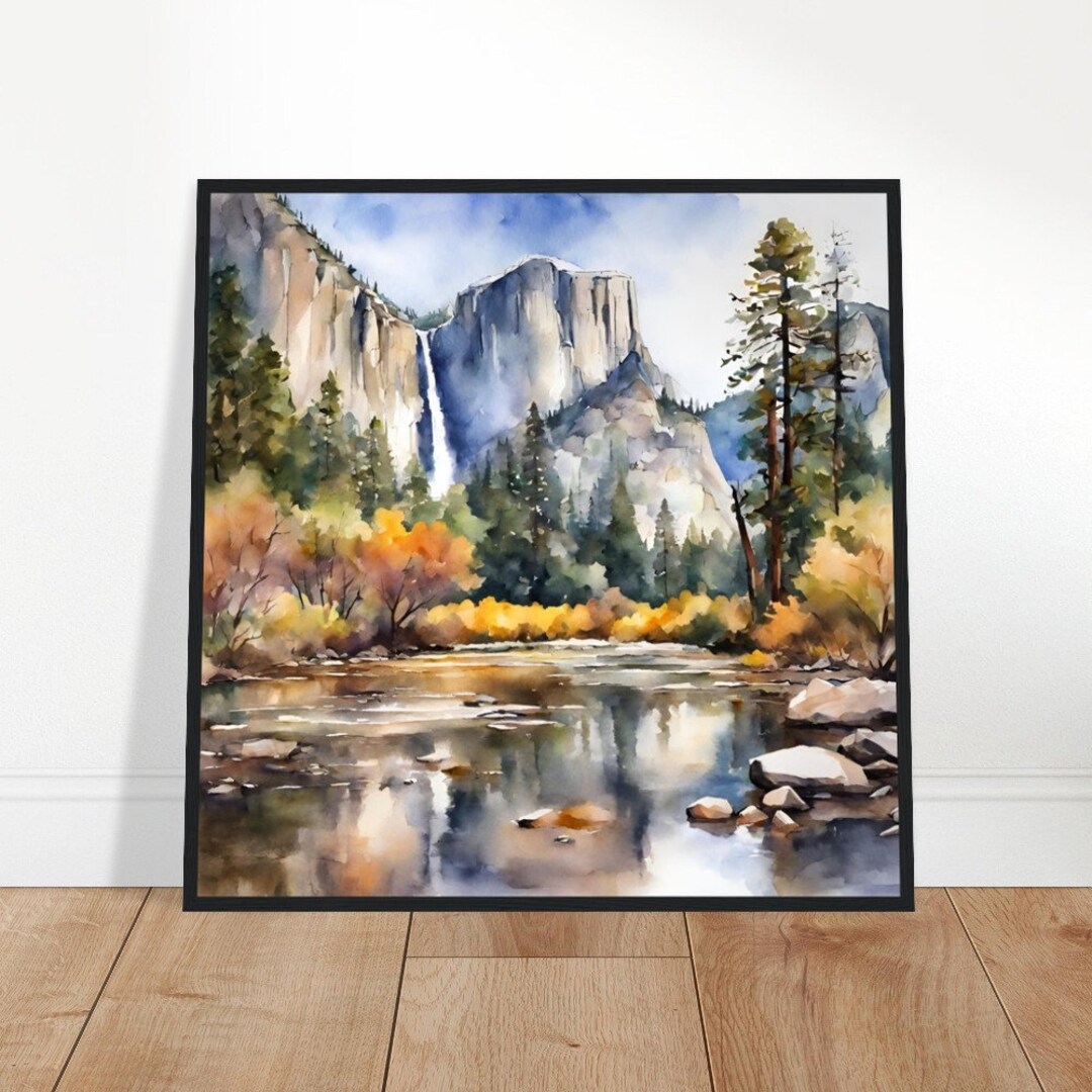 Yosemite National Park Art, Yosemite National Park Painting, Yosemite ...