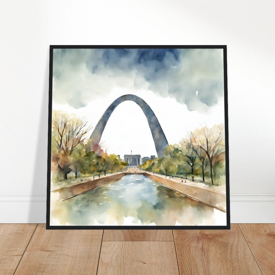 Gateway Arch National Park Art, Gateway Arch Painting, Gateway Arch ...