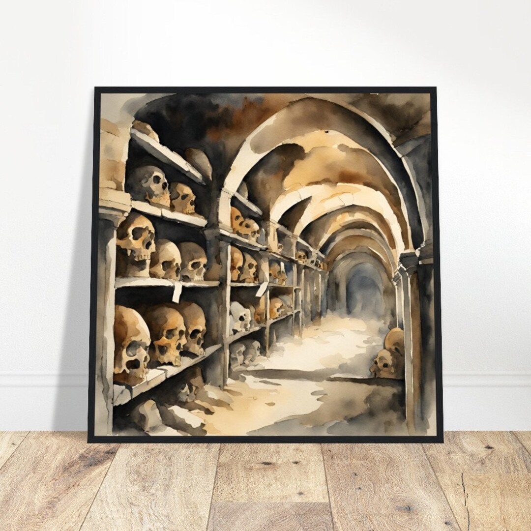 The Catacombs Art, the Catacombs Painting, the Catacombs Watercolor Art ...